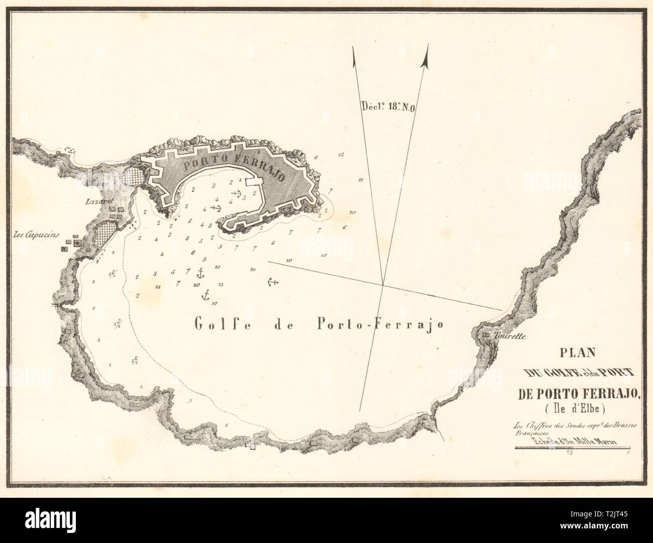Portoferraio, Elba. 'Golfe et du Port de Porto ferrajo'. Italy GAUTTIER ...