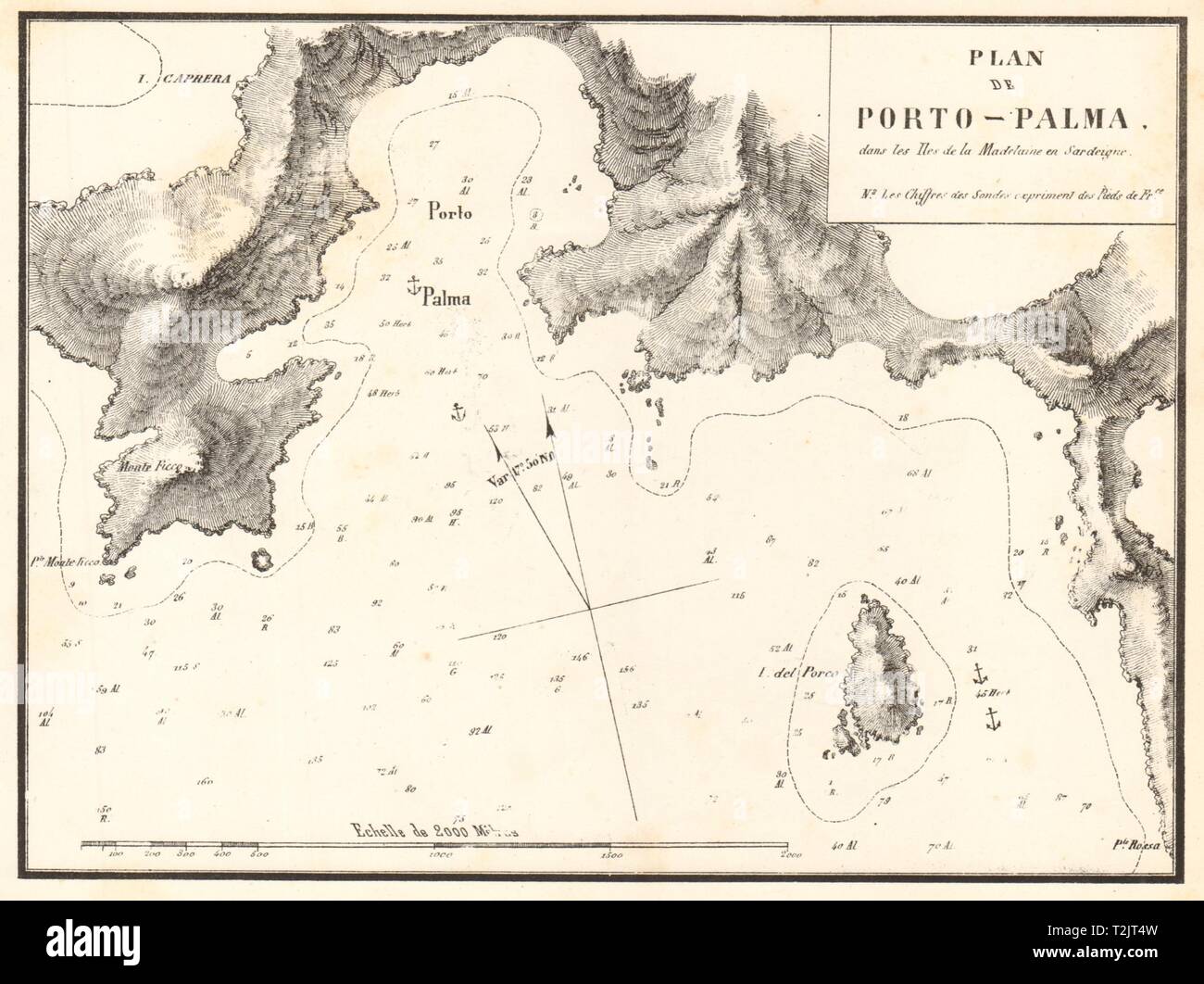 Caprera, Maddalena Islands. 'Plan de Porto Palma'. Sardinia. GAUTTIER ...