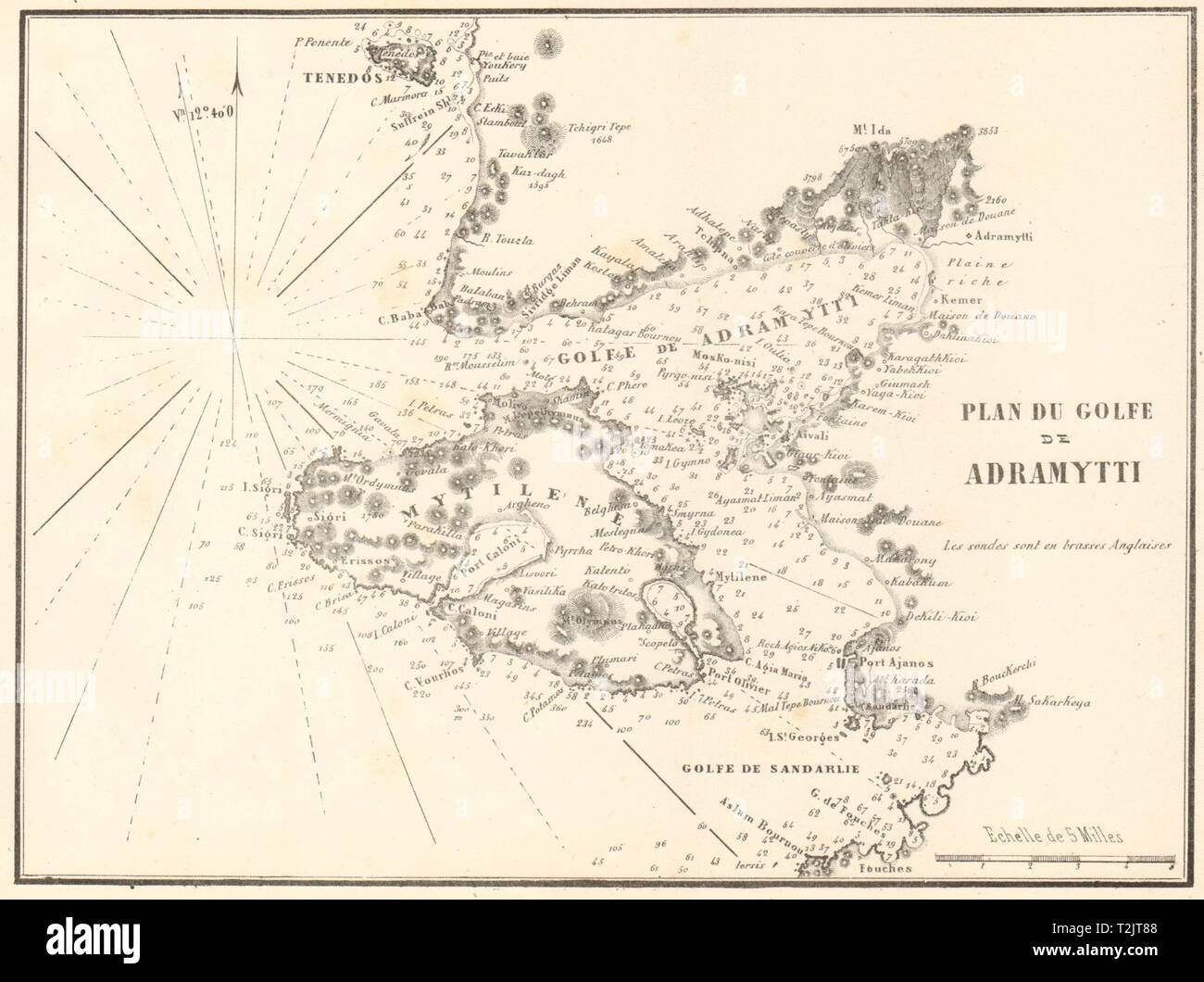 Edremit Gulf. 'Golfe de Adramytti'. Greece Turkey. Lesbos. GAUTTIER ...