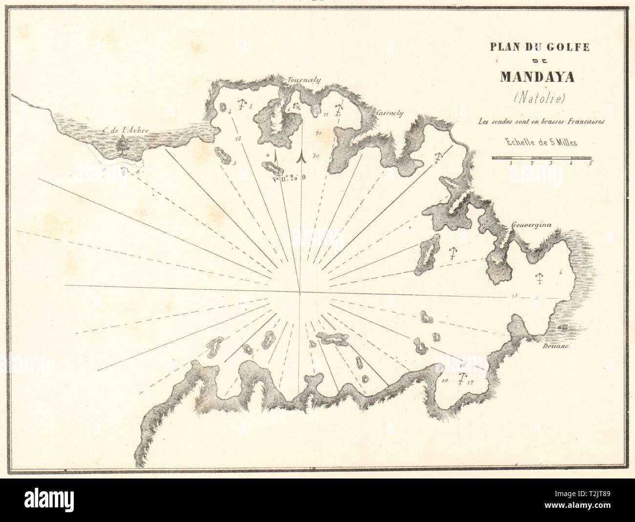 Güllük or Mandalya Gulf. 'Golfe de Mandaya'. Turkey. Bodrum. GAUTTIER ...
