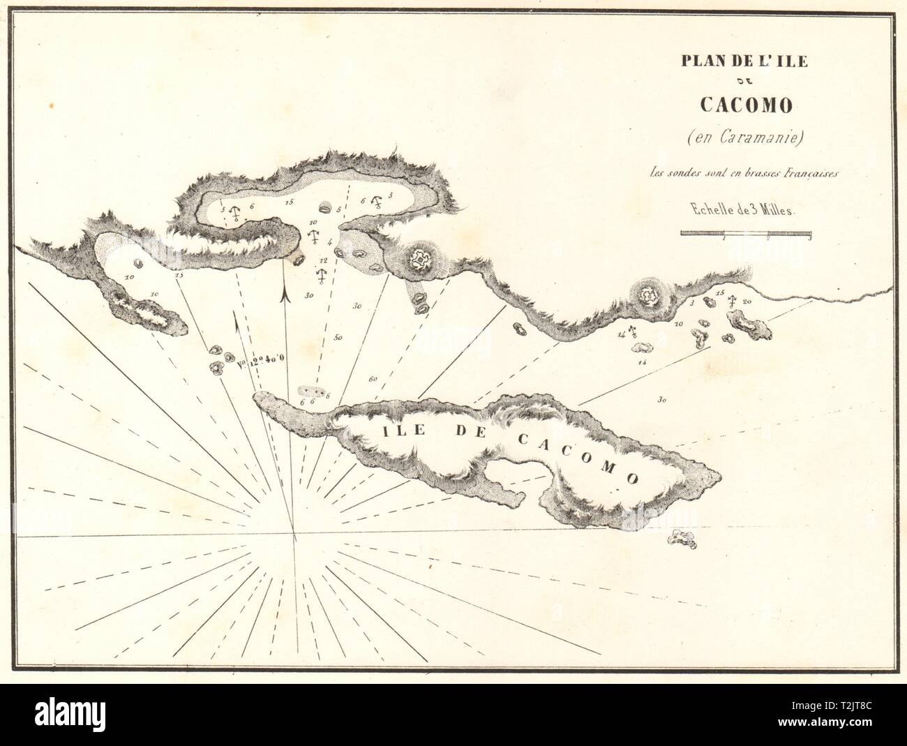 Kekova Island. 'Plan de L'ile de Cacomo en Caramanie'. Turkey. GAUTTIER ...