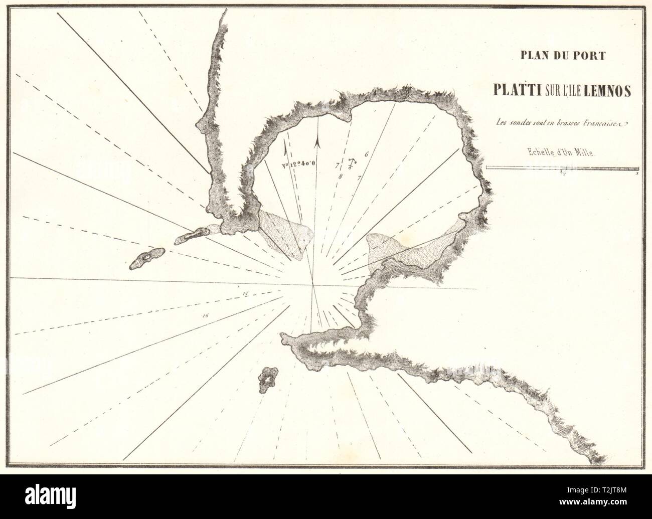 Platy, Lemnos. 'Plan du Port Platti sur L'ile Lemnos'. Greece. GAUTTIER ...