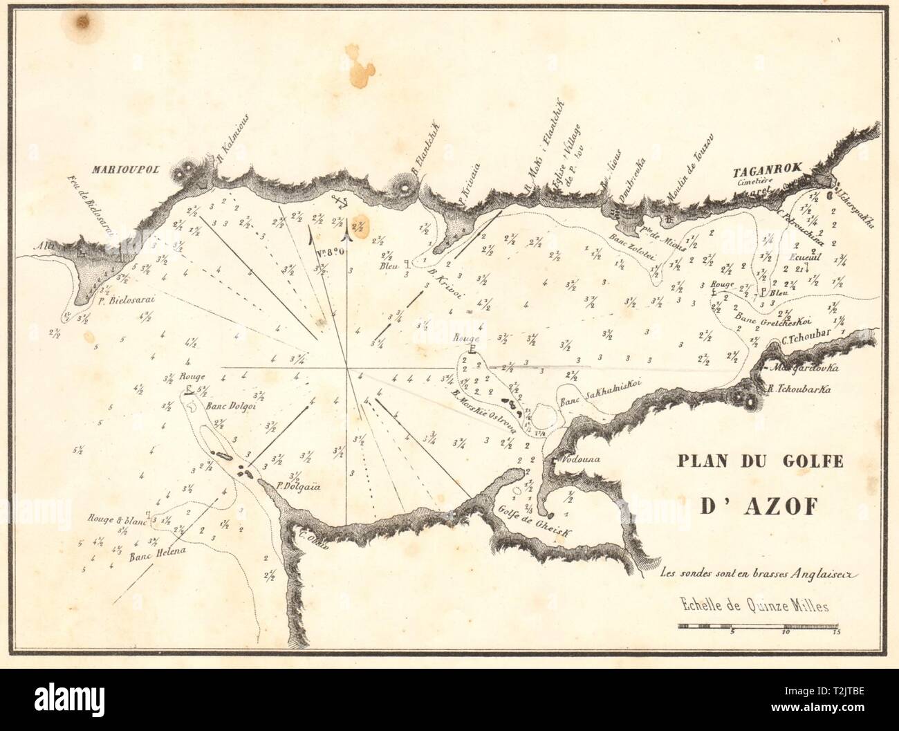 Gulf of Azov. 'Plan du Golfe d'Azof'. Russia Ukraine Mariupol. GAUTTIER ...