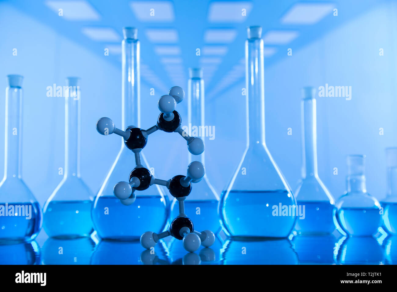 Assorted laboratory glassware equipment Stock Photo - Alamy