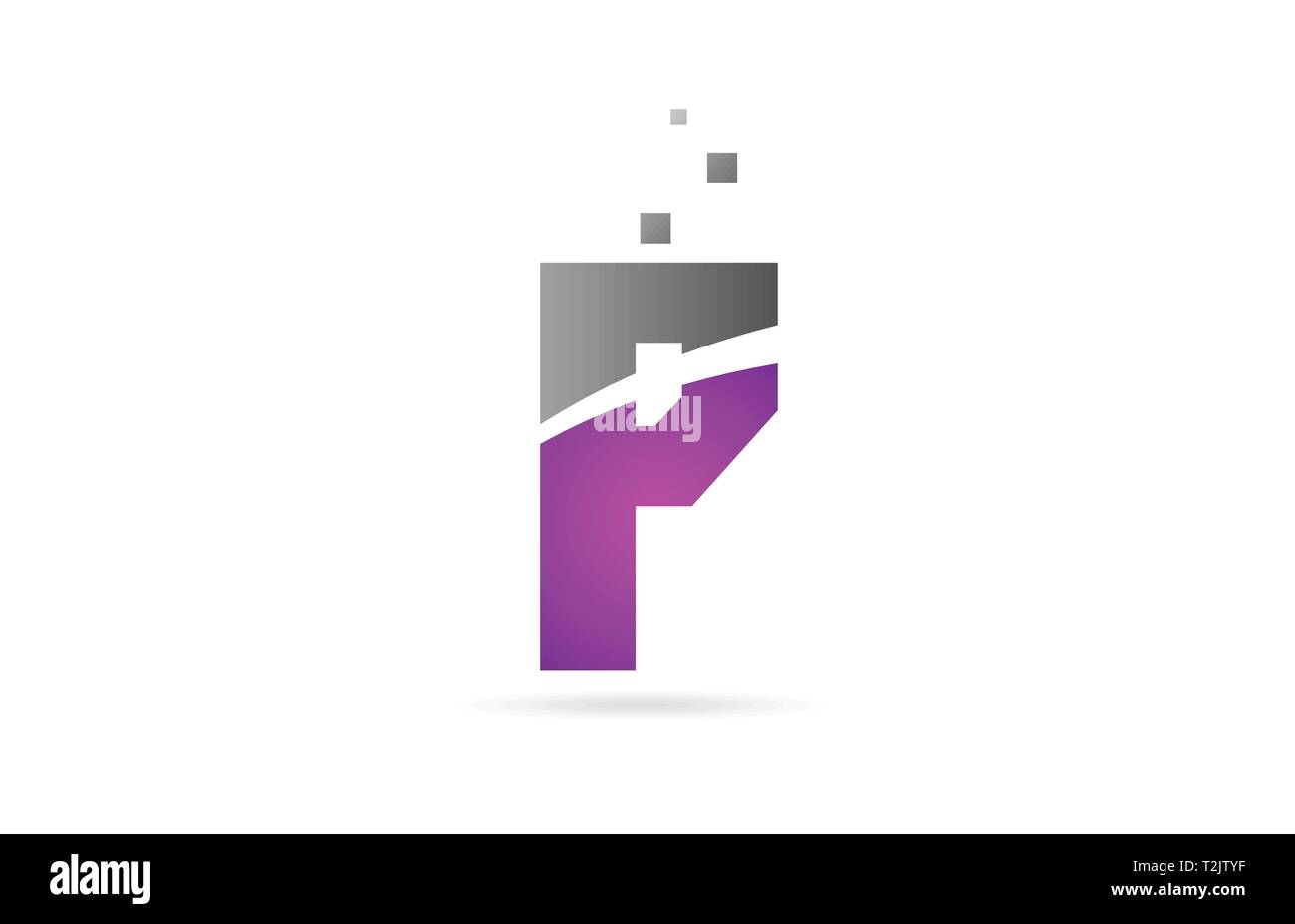 pink grey alphabet letter P logo design suitable for a company or ...