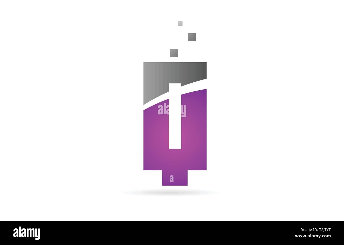 pink grey alphabet letter Q logo design suitable for a company or ...