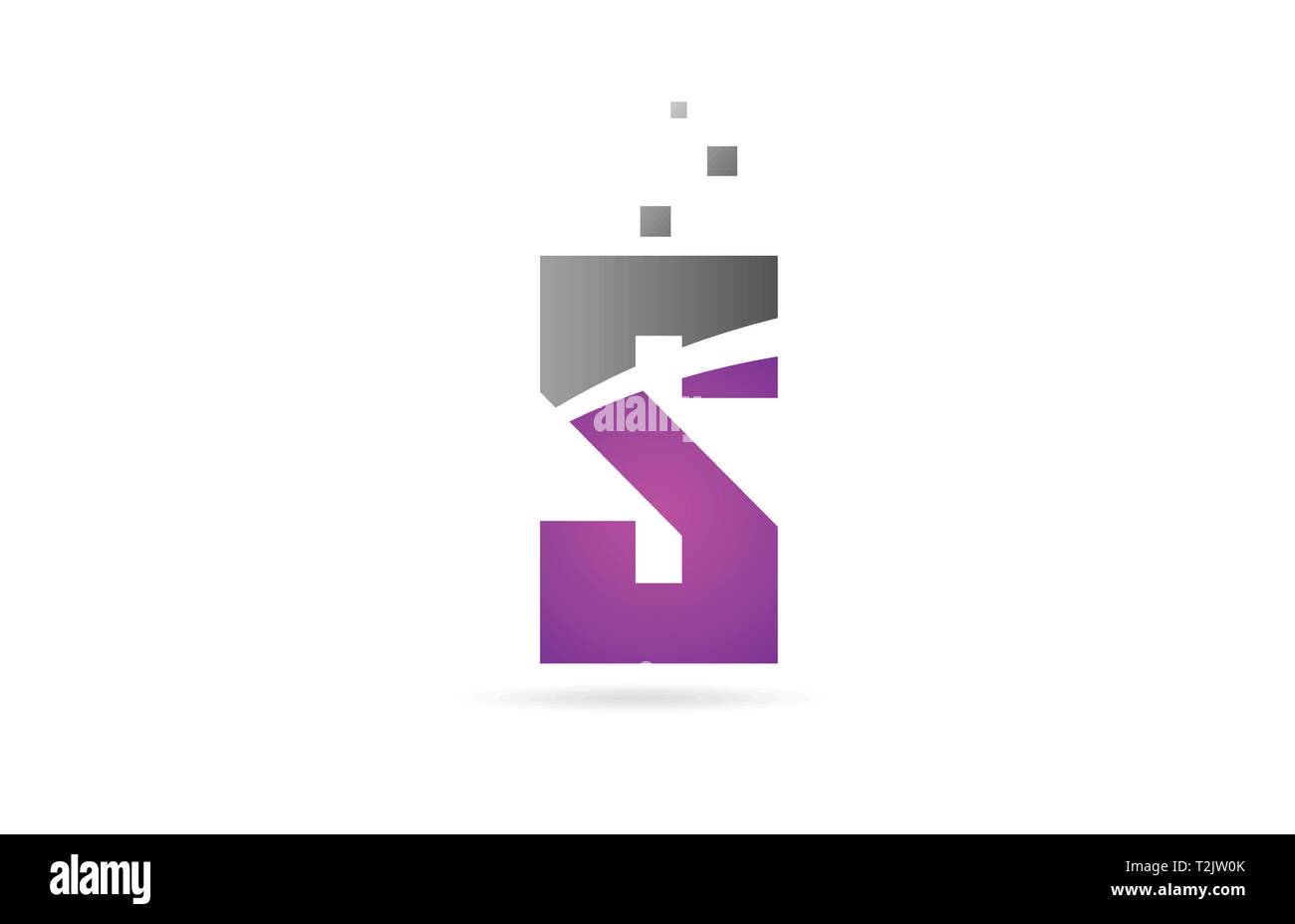 pink grey alphabet letter S logo design suitable for a company or ...