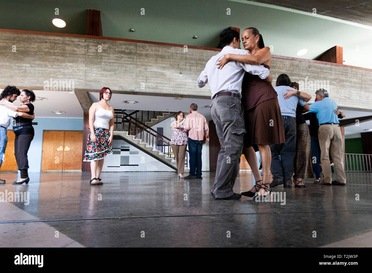 Caracas Venezuela 22/05/2012. People practicing tango dance in the ...