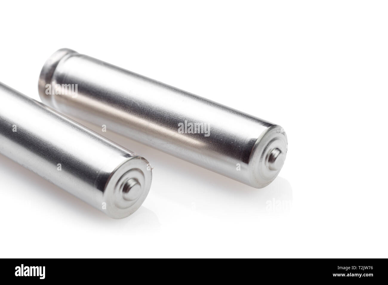 Battery on a white background Stock Photo - Alamy