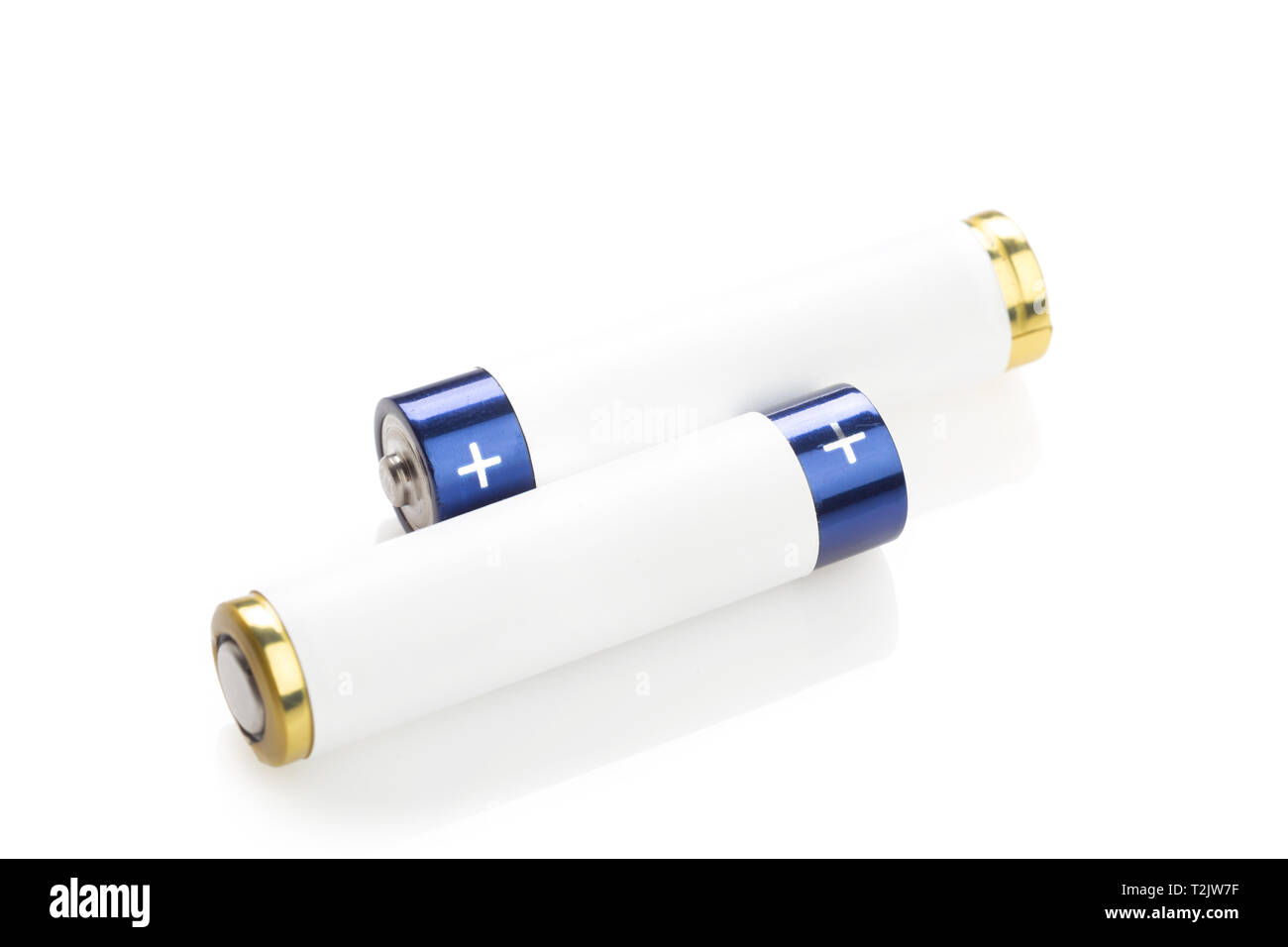 Battery on a white background Stock Photo - Alamy