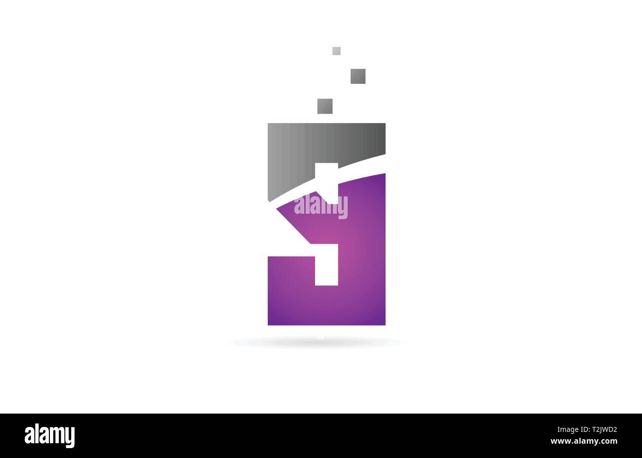 pink grey number 9 logo design suitable for a company or business Stock ...