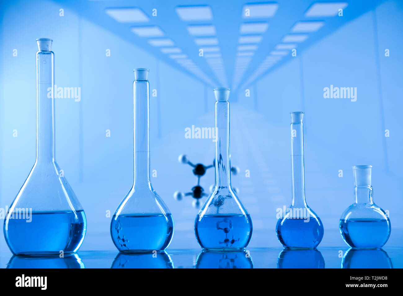 Assorted laboratory glassware equipment Stock Photo - Alamy