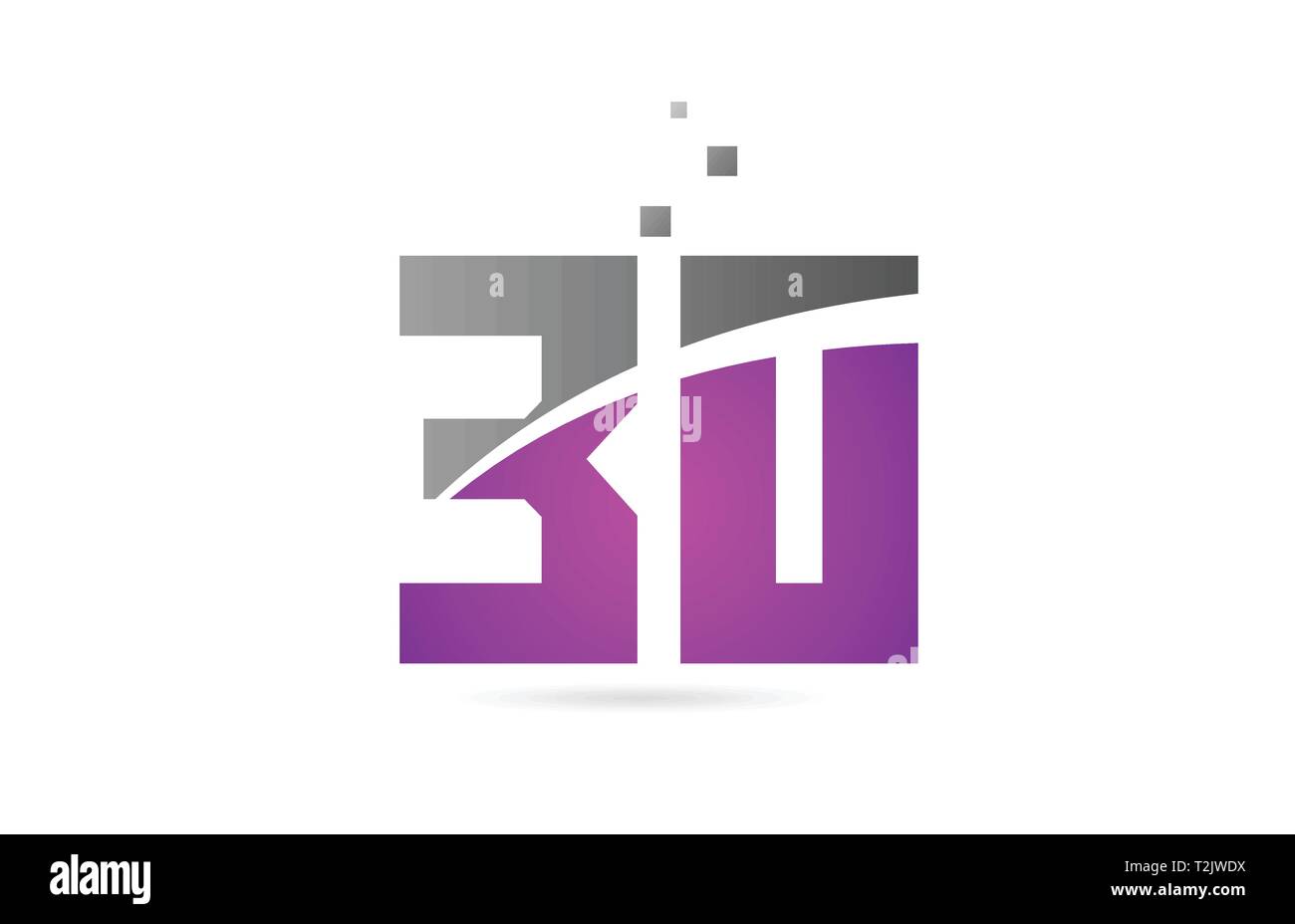 pink grey number 30 logo design suitable for a company or business ...