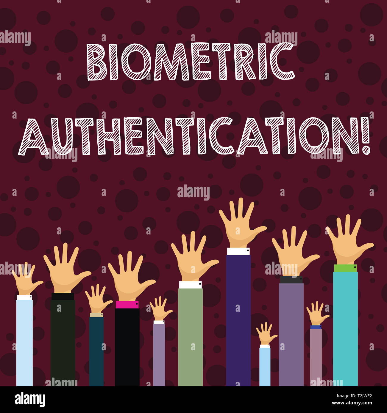 Writing note showing Biometric Authentication. Business concept for ...