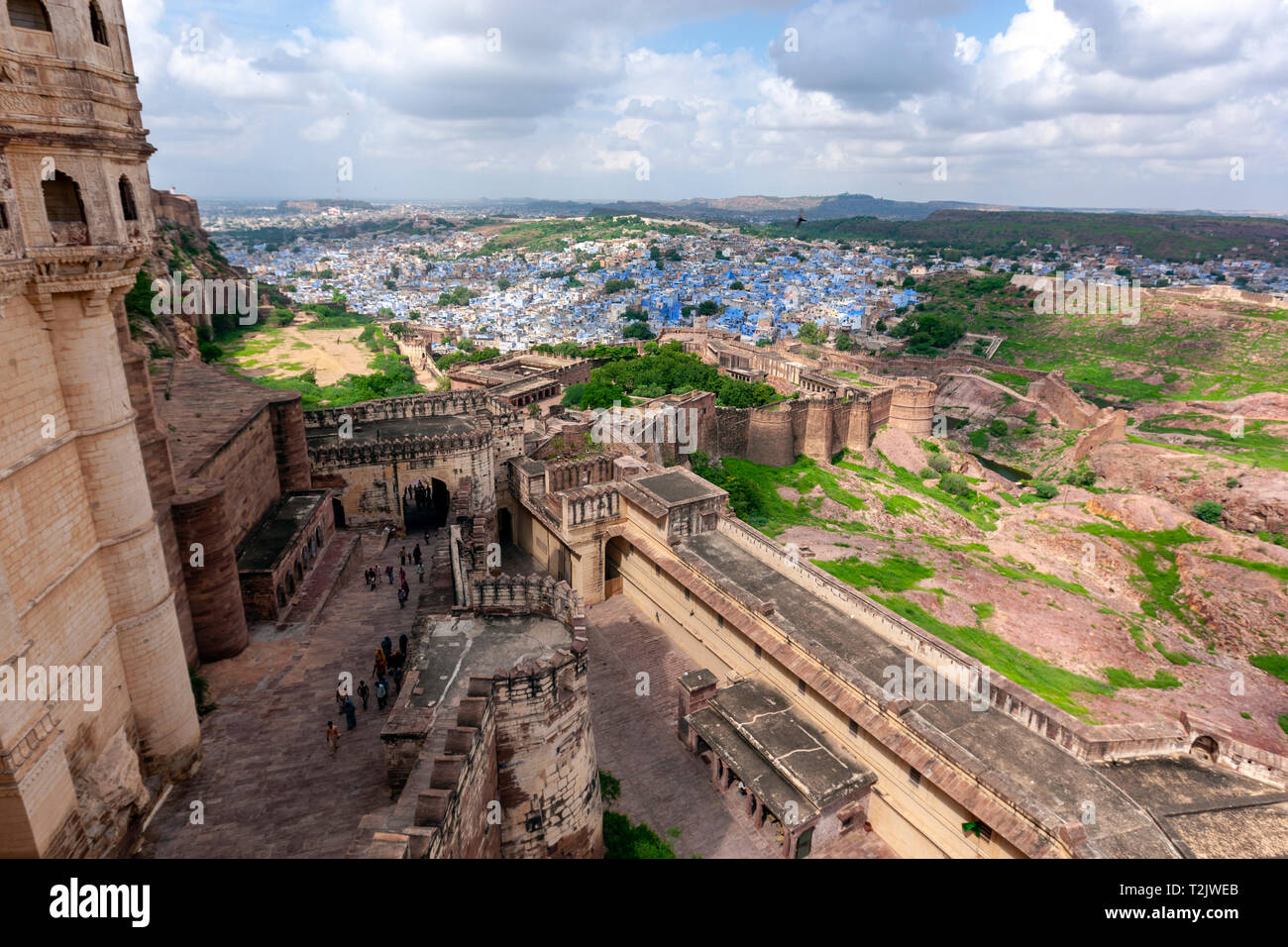 View of the he Blue City from Mehrangarh Fort, Jodhpur, Rajasthan ...
