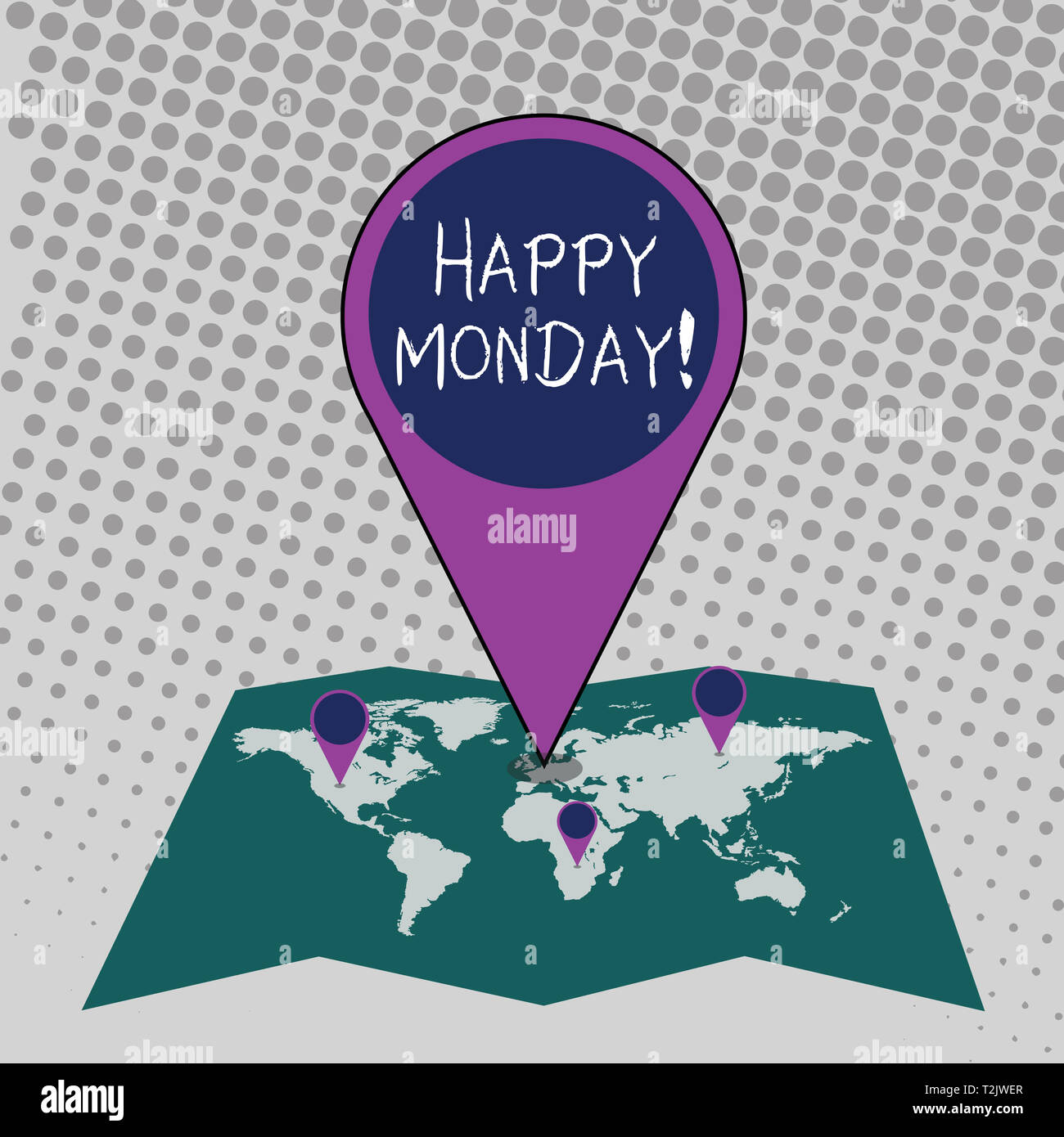 Handwriting text Happy Monday. Conceptual photo indicate starting fresh ...