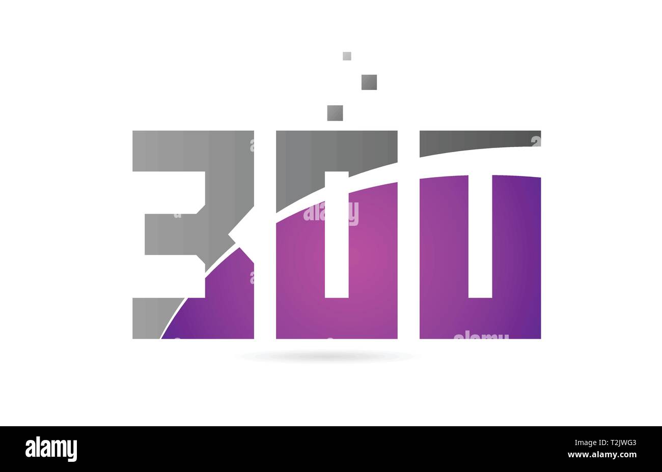 pink grey number 300 logo design suitable for a company or business ...