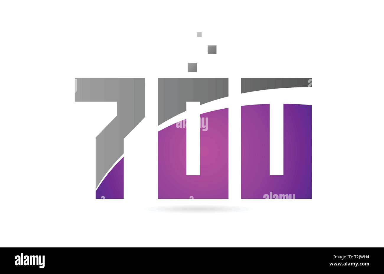 pink grey number 700 logo design suitable for a company or business ...