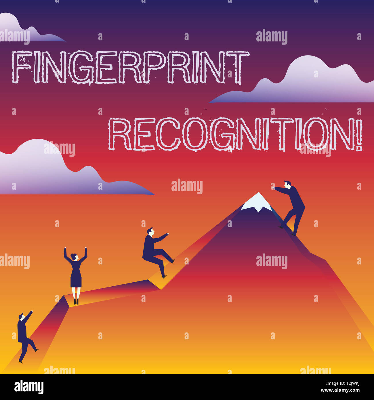 Handwriting text writing Fingerprint Recognition. Conceptual photo ...