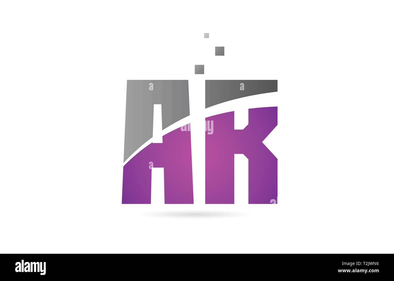 pink grey alphabet letter AR A R logo combination design suitable for a ...