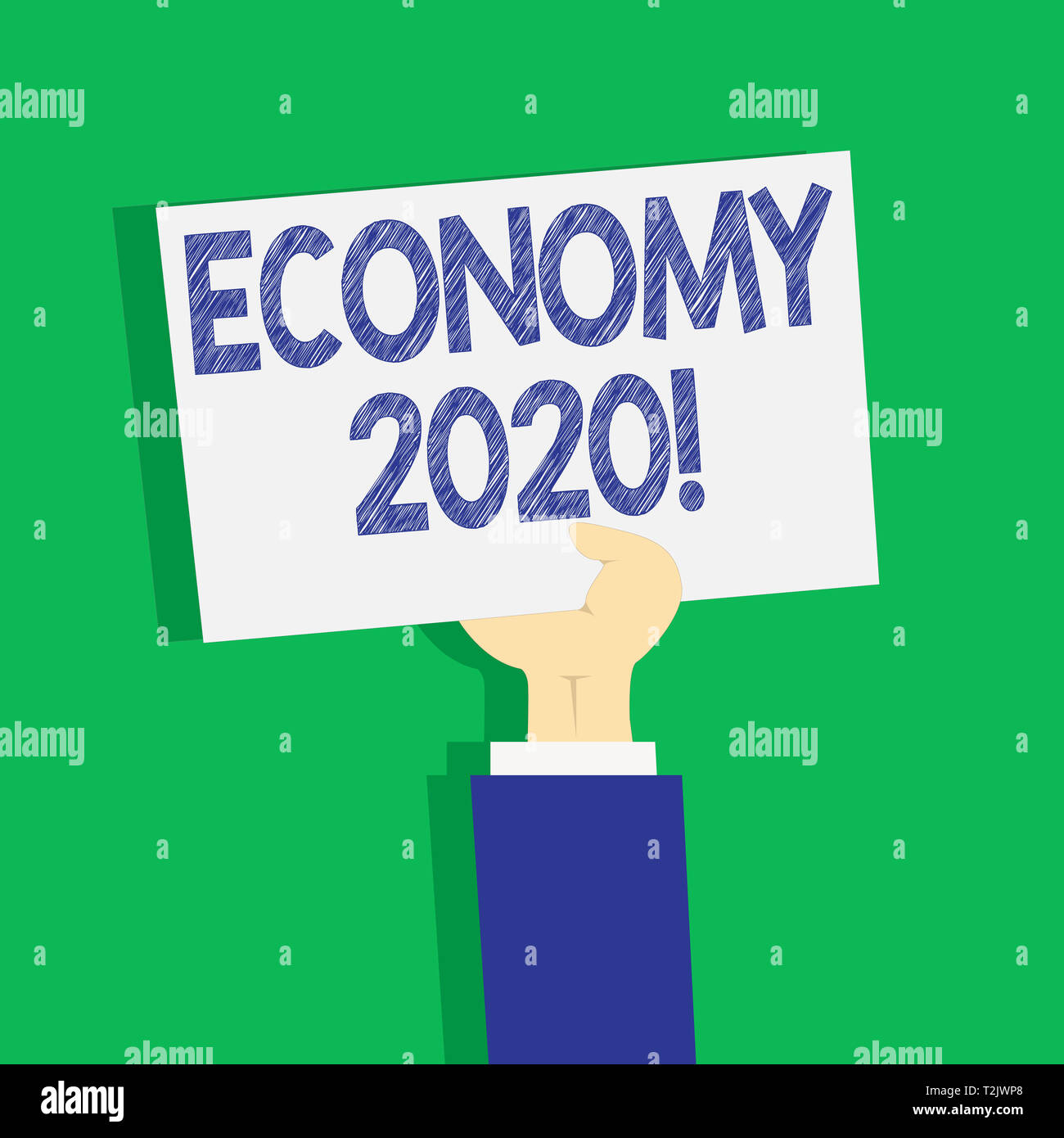 Text sign showing Economy 2020. Business photo text state of country in ...