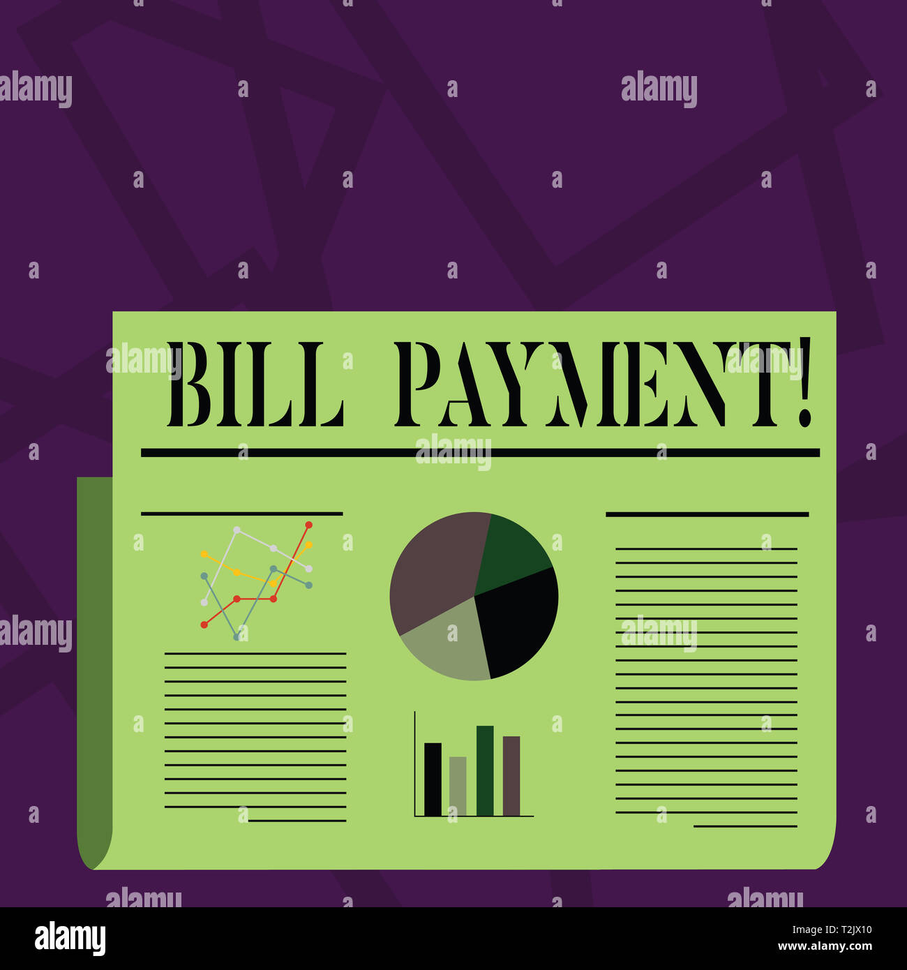Writing note showing Bill Payment. Business concept for money transfer ...