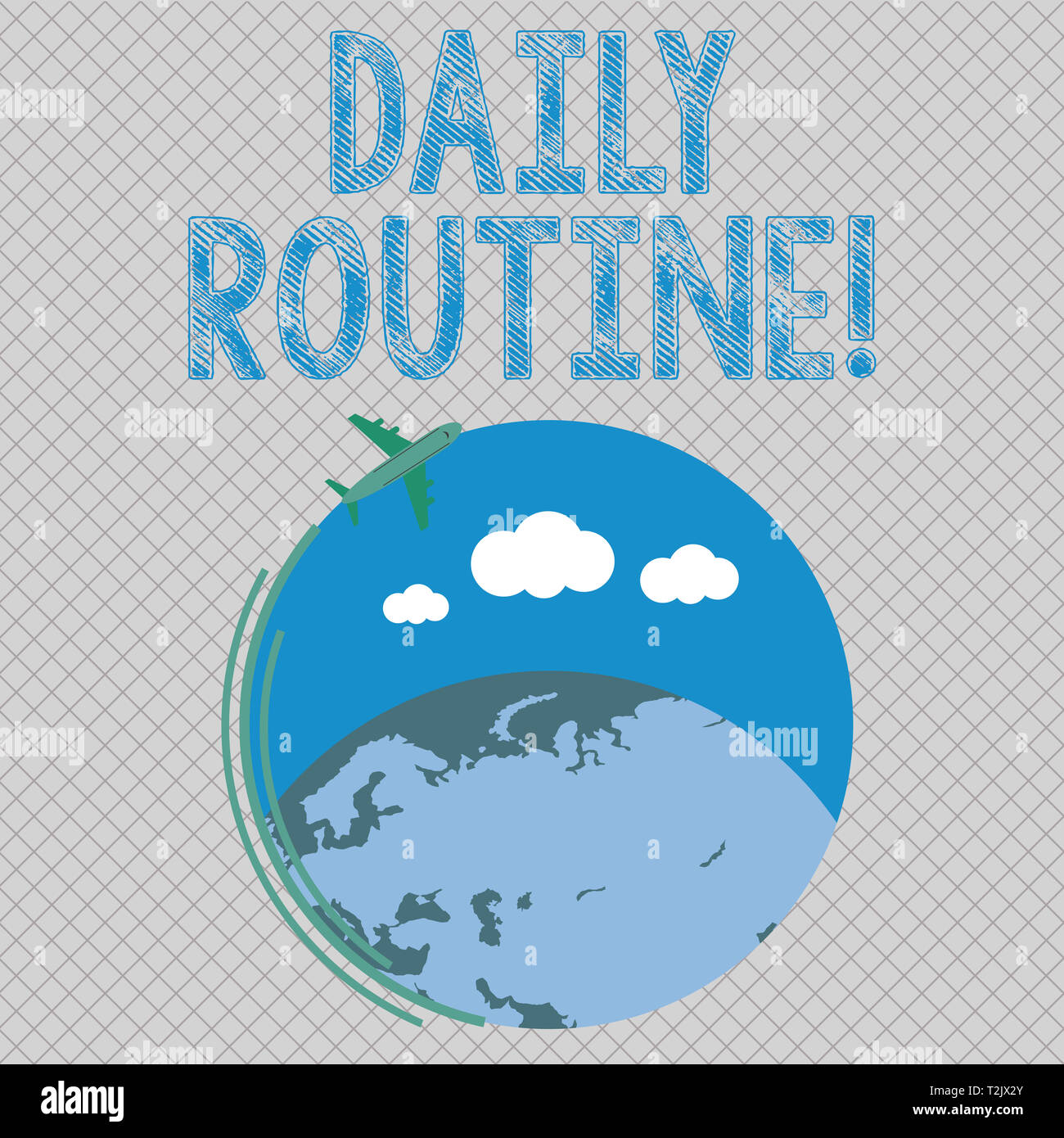 Conceptual hand writing showing Daily Routine. Concept meaning ...