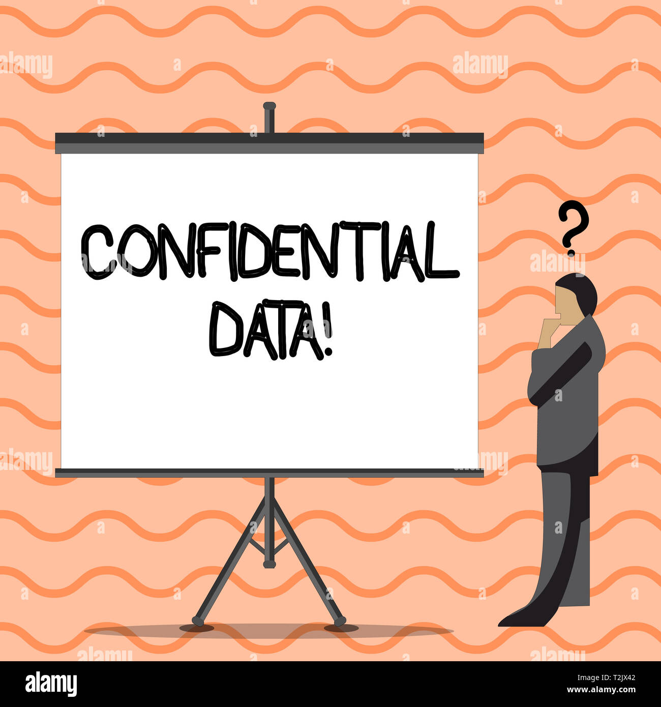 Writing note showing Confidential Data. Business concept for term that ...