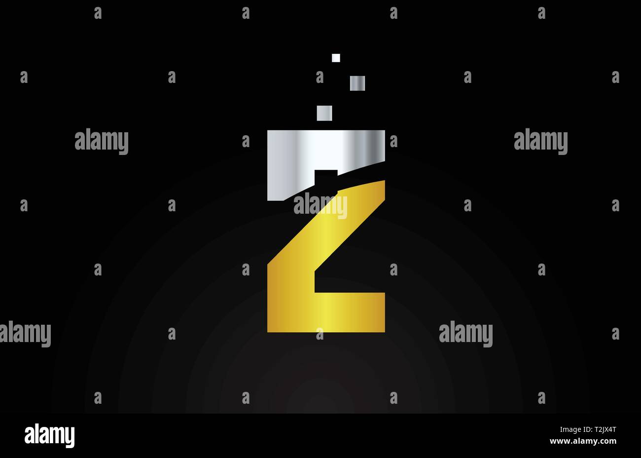 gold golden silver metallic color number 2 logo design suitable for a ...