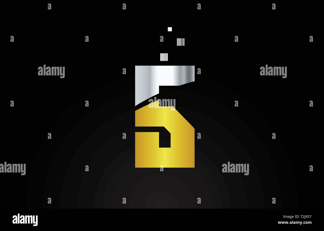 gold golden silver metallic color number 5 logo design suitable for a ...