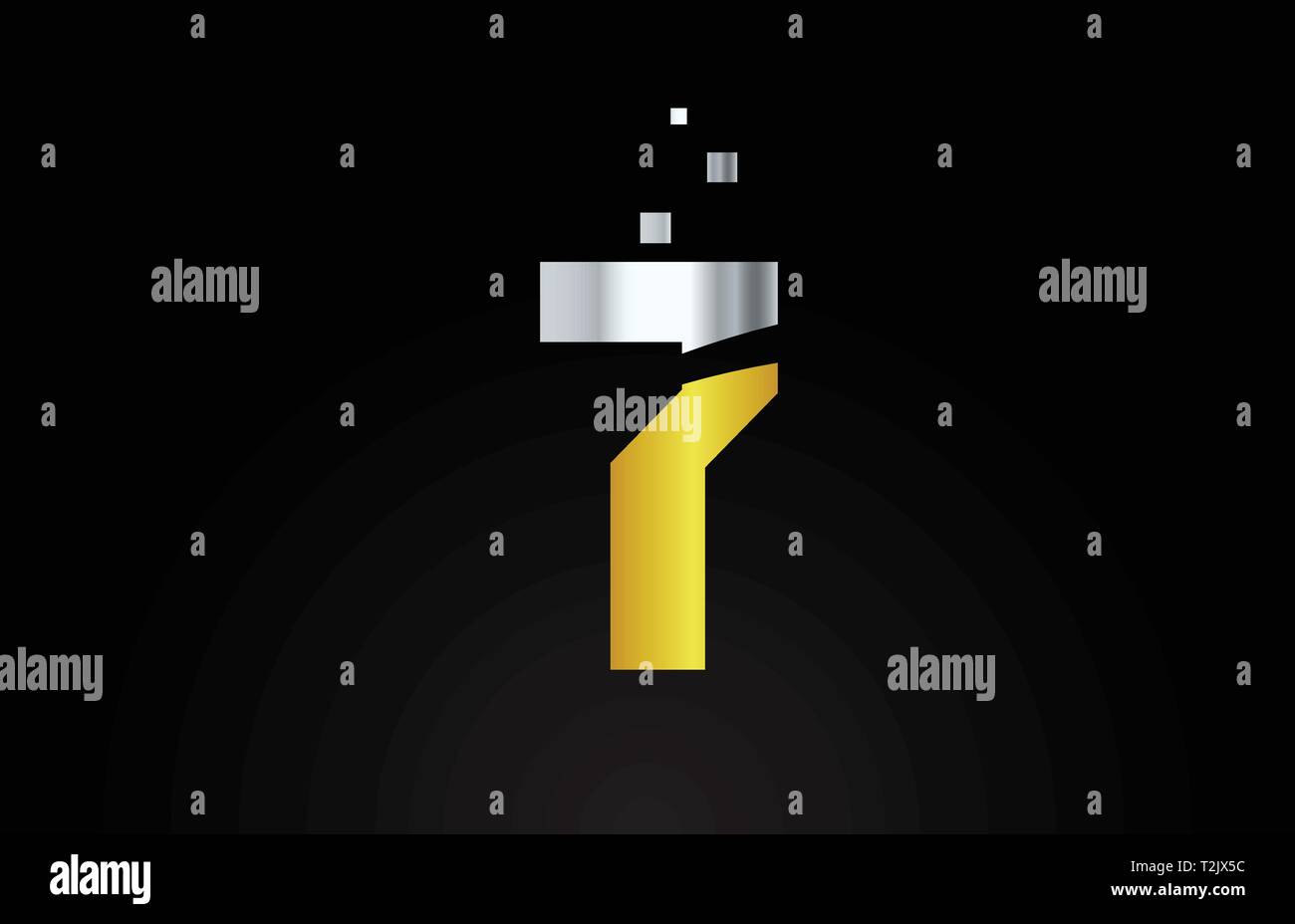 gold golden silver metallic color number 7 logo design suitable for a ...