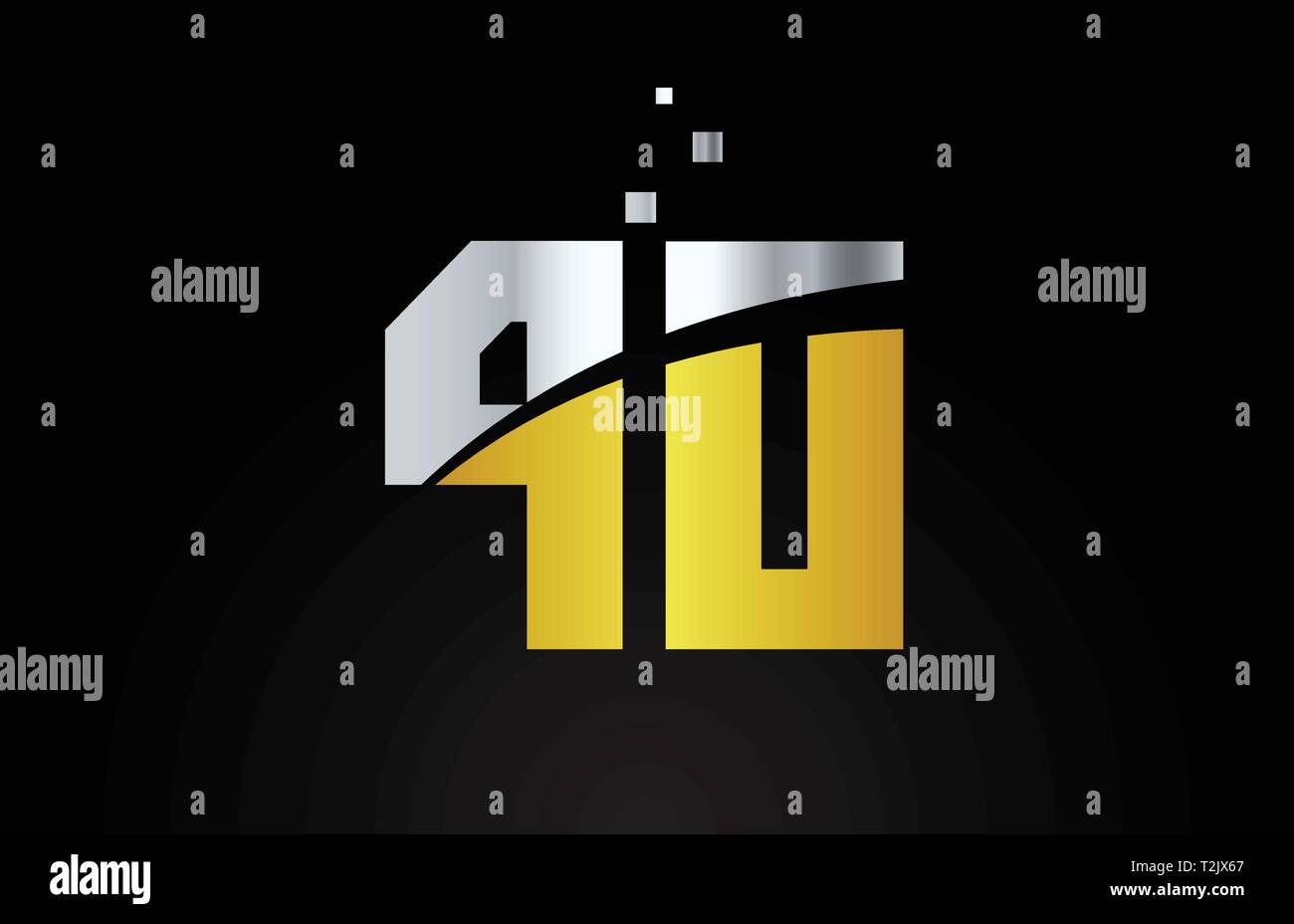 gold golden silver metallic color number 40 logo design suitable for a ...