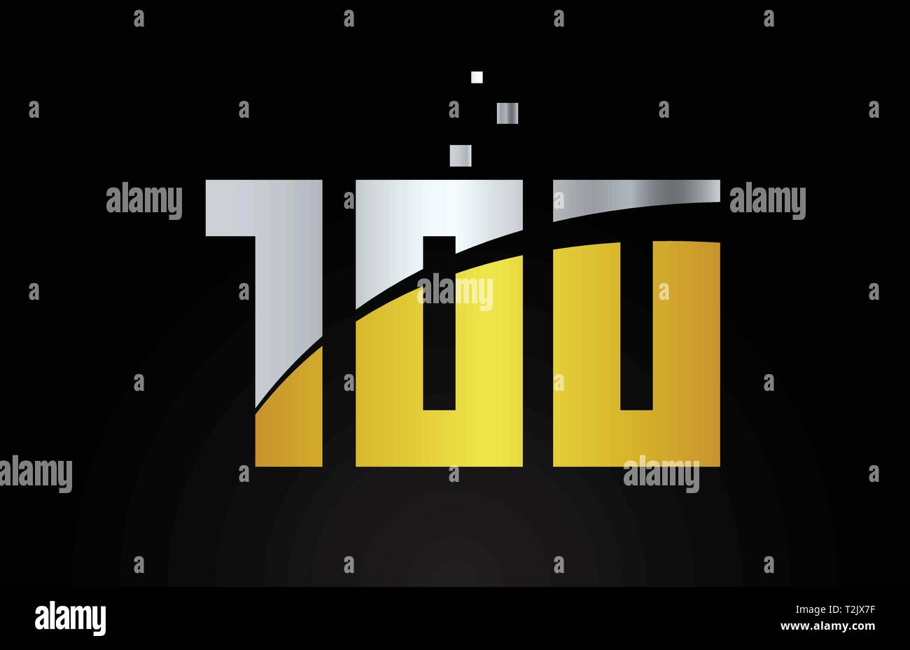 Golden number 100 Stock Vector Images - Alamy