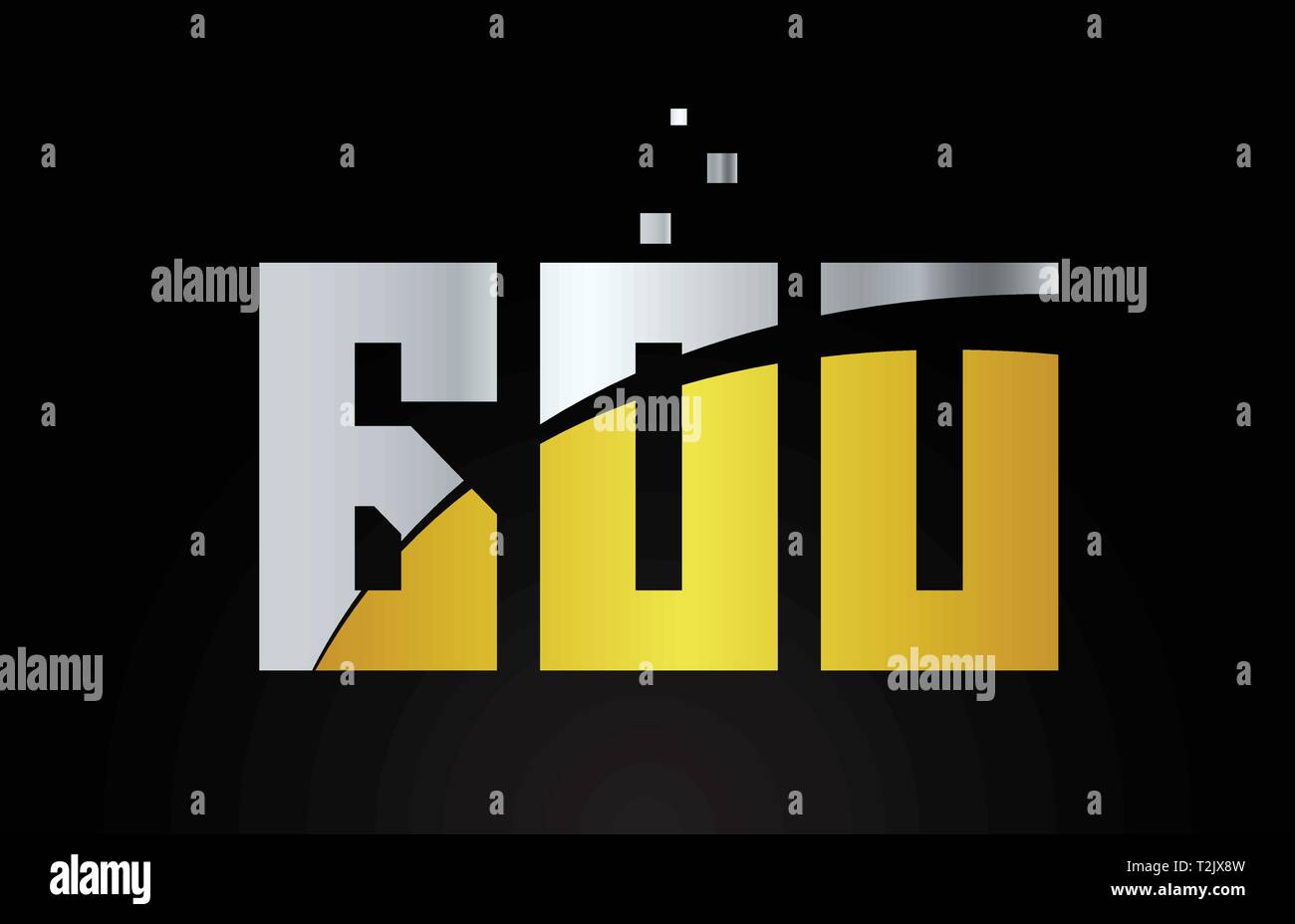 gold golden silver metallic color number 600 logo design suitable for a ...