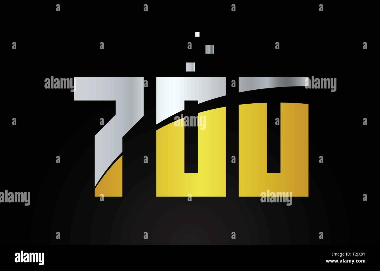 gold golden silver metallic color number 700 logo design suitable for a ...