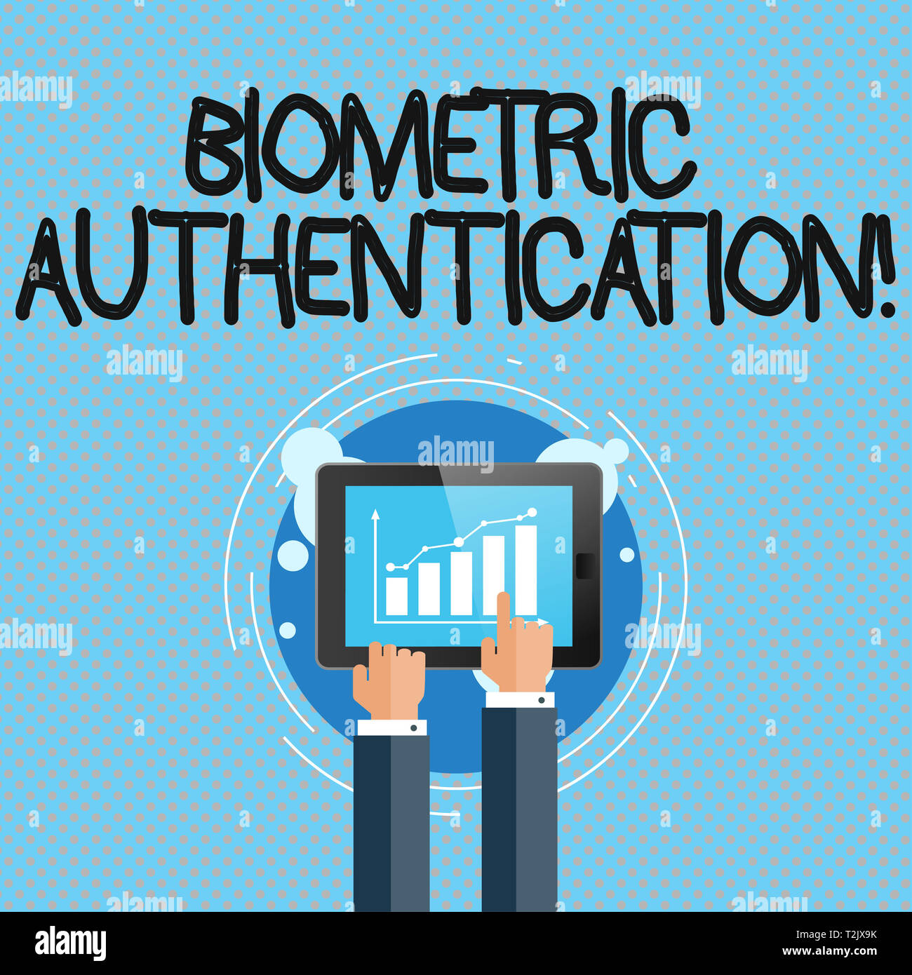 Conceptual hand writing showing Biometric Authentication. Concept meaning identity verification ...