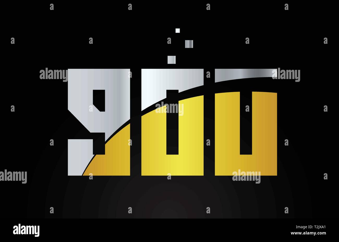 gold golden silver metallic color number 900 logo design suitable for a ...
