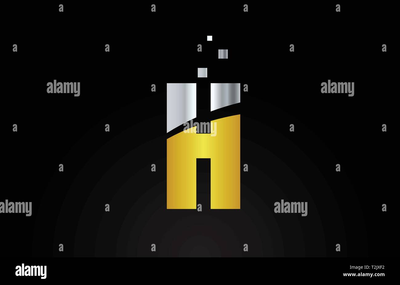 Metallic letter h hi-res stock photography and images - Alamy