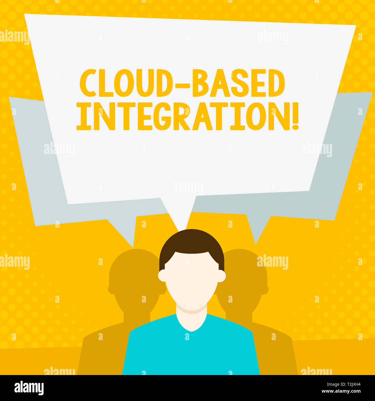 Conceptual hand writing showing Cloud Based Integration. Concept ...