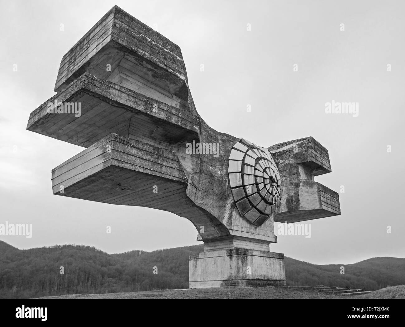 Brutalist memorial Black and White Stock Photos & Images - Alamy