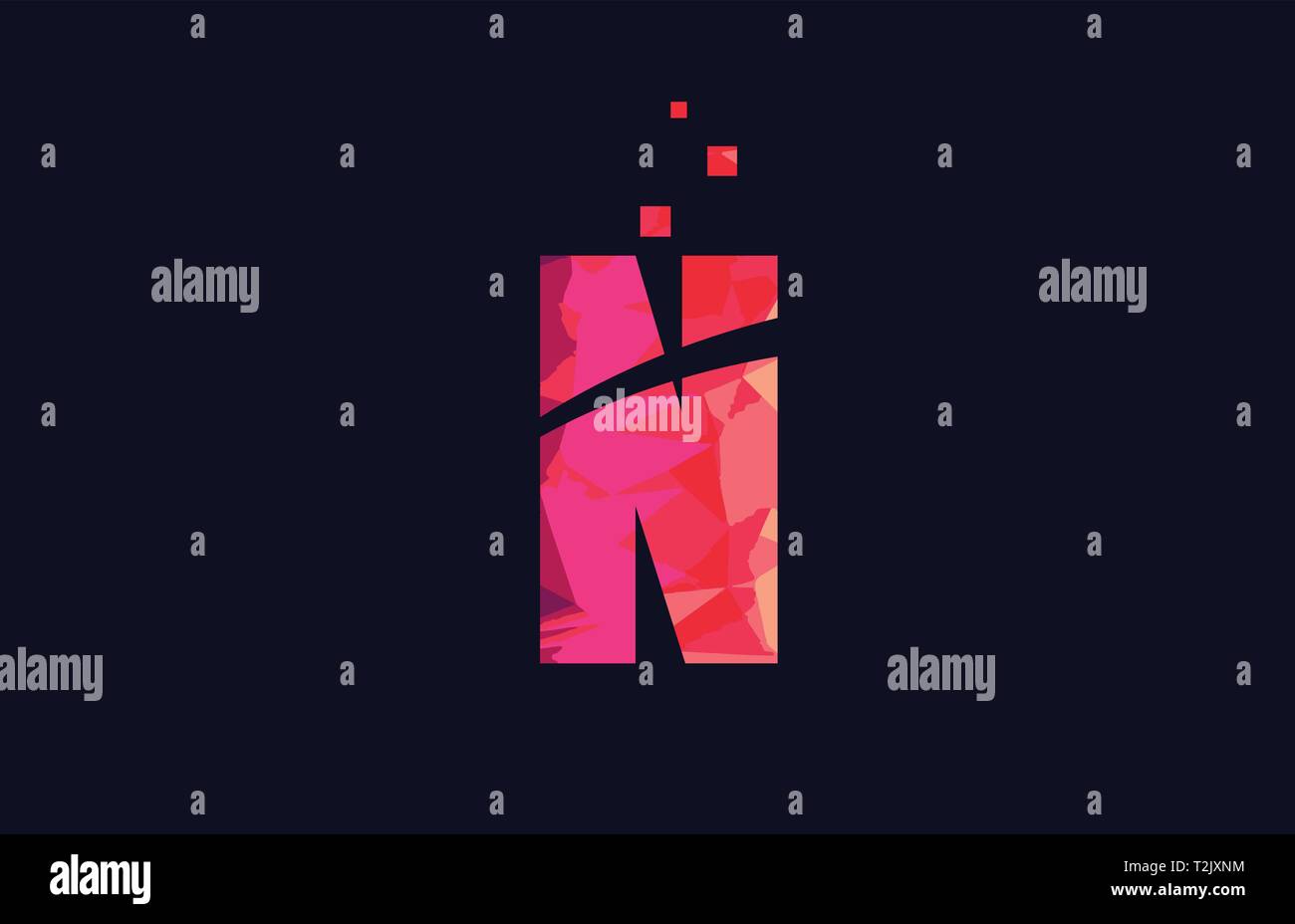 pink blue background color alphabet letter N logo design suitable for a ...