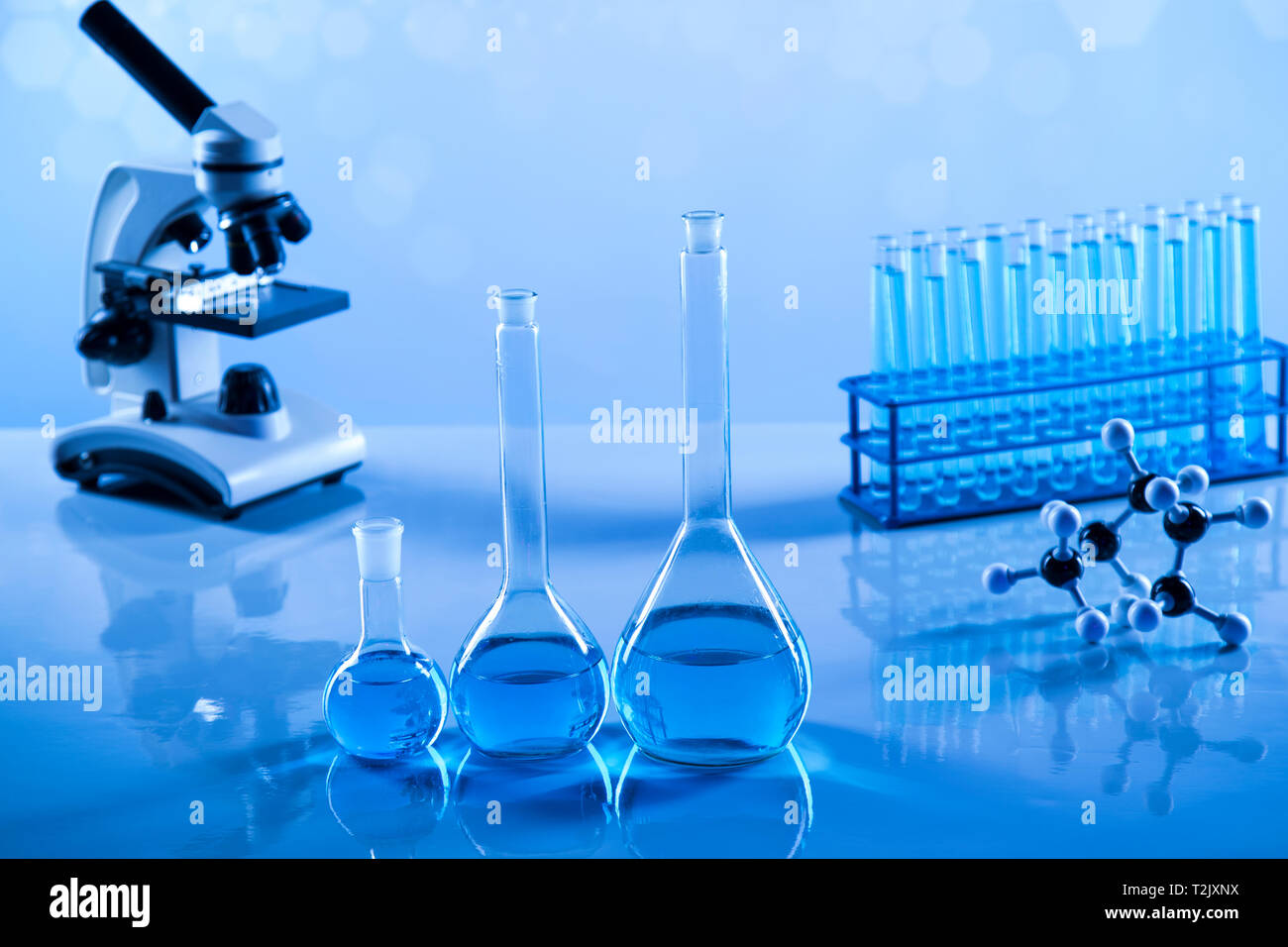 Assorted laboratory glassware equipment Stock Photo - Alamy