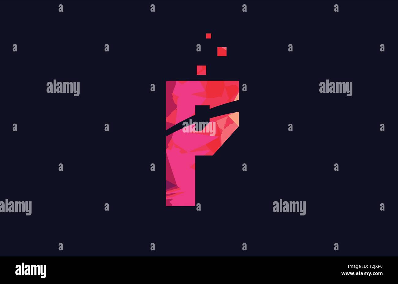 pink blue background color alphabet letter P logo design suitable for a ...
