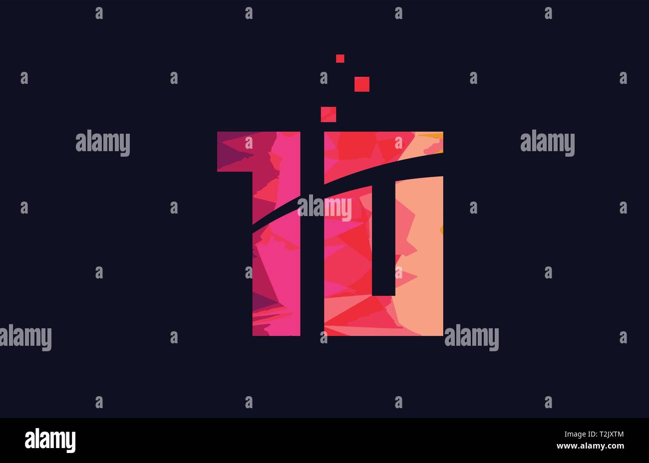 pink blue background color number 10 logo design suitable for a company ...