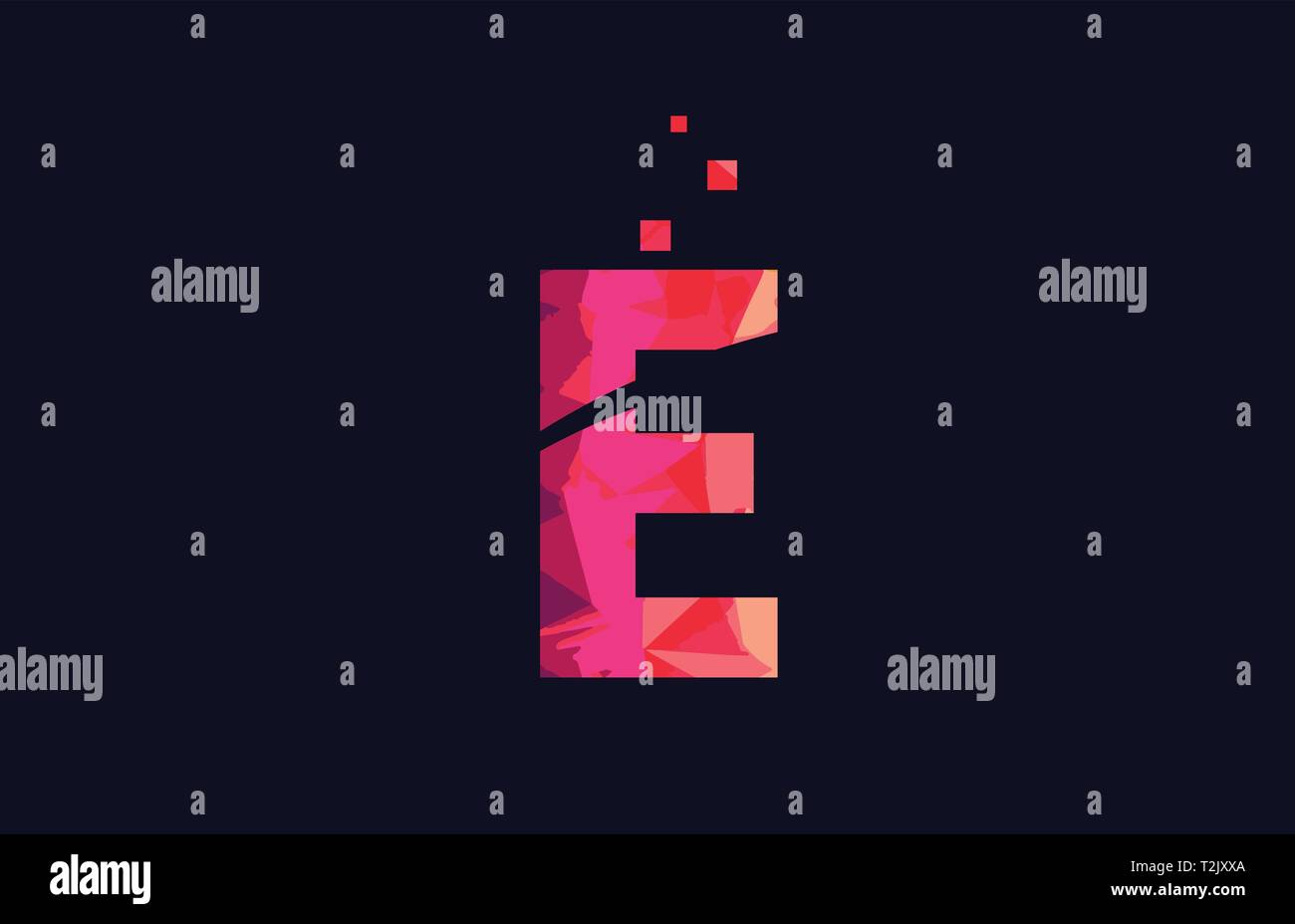 pink blue background color alphabet letter E logo design suitable for a ...