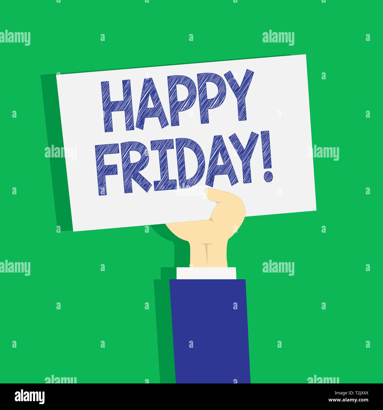 Text sign showing Happy Friday. Business photo text starting fresh week ...