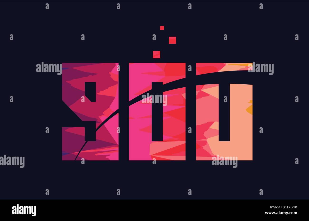 pink blue background color number 900 logo design suitable for a ...