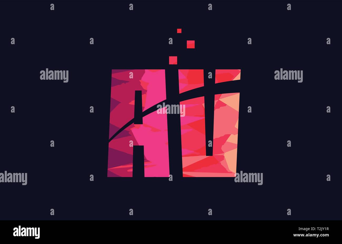 pink blue background color alphabet letter AV A V logo combination ...