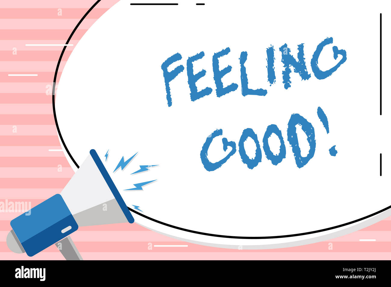 Conceptual hand writing showing Feeling Good. Concept meaning causing ...