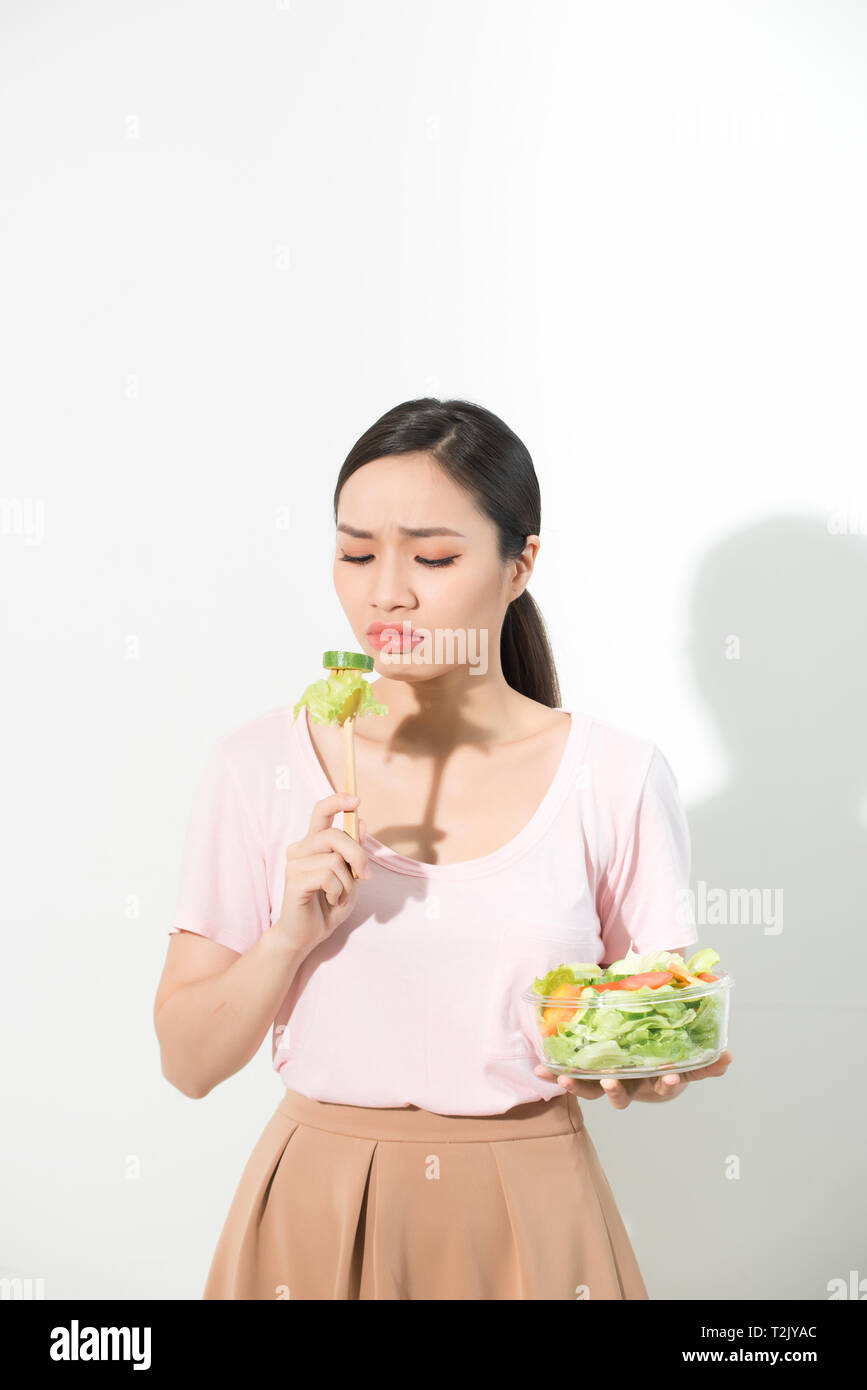 Diet food eat unhappy hi-res stock photography and images - Alamy